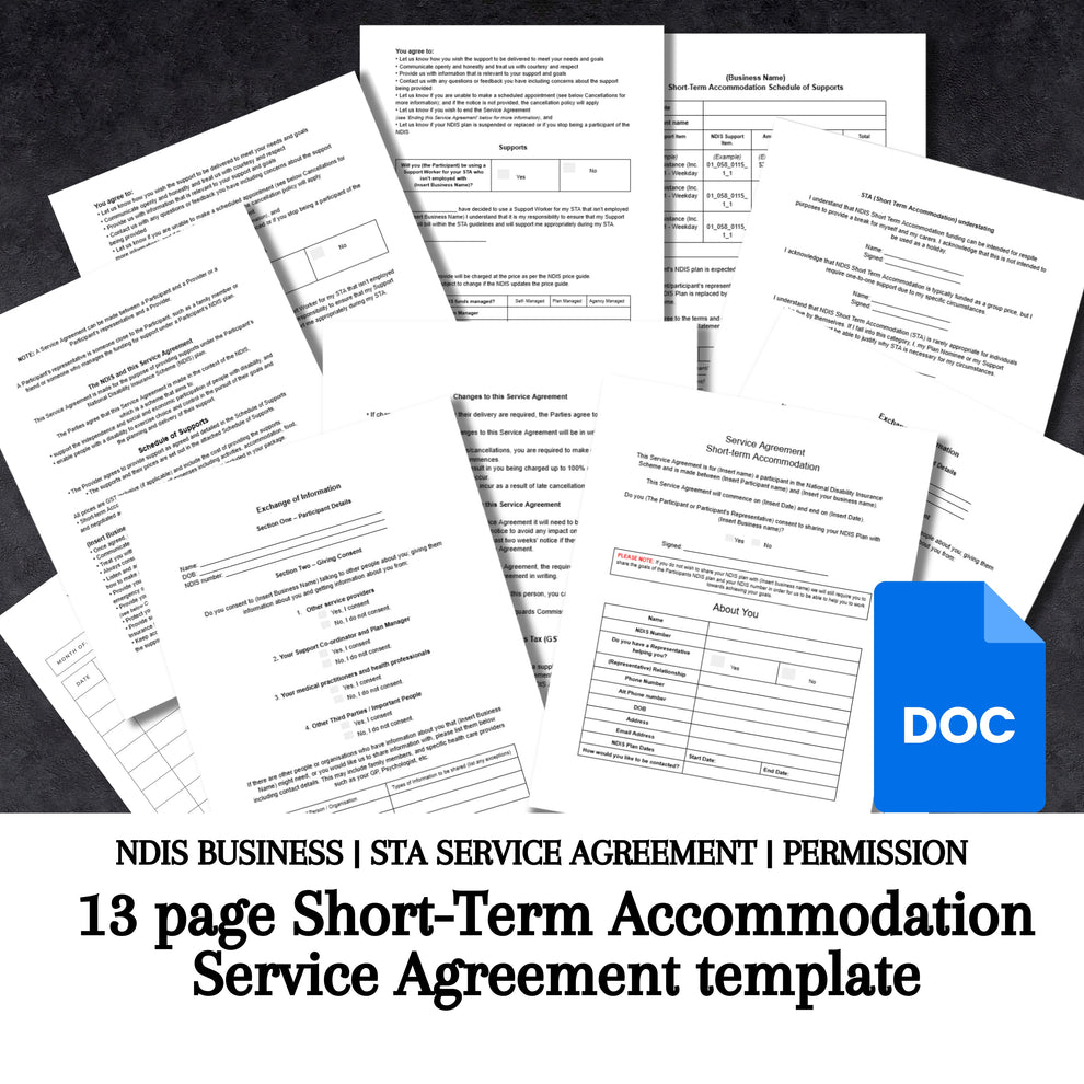 Short Term Accommodation Service Agreement Template – Launchly