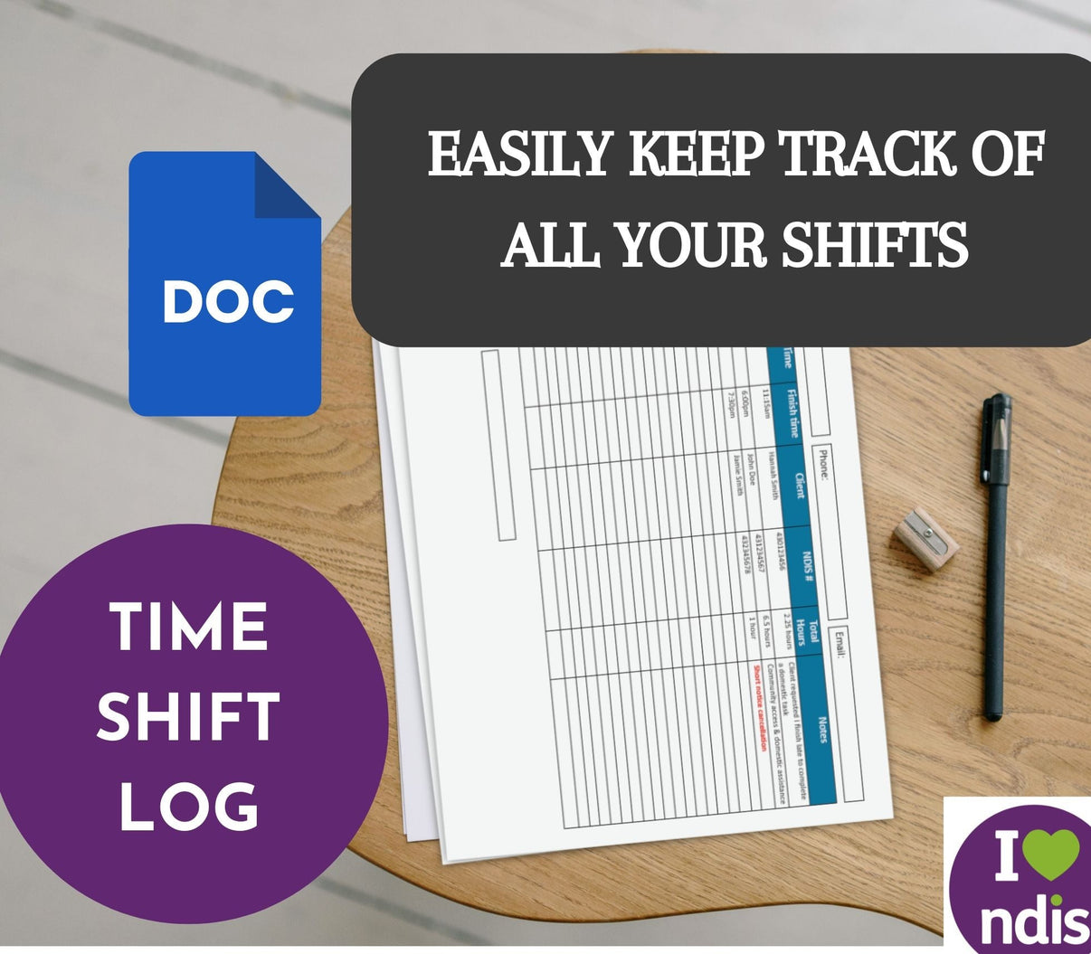 Shift Timesheet Template – Launchly